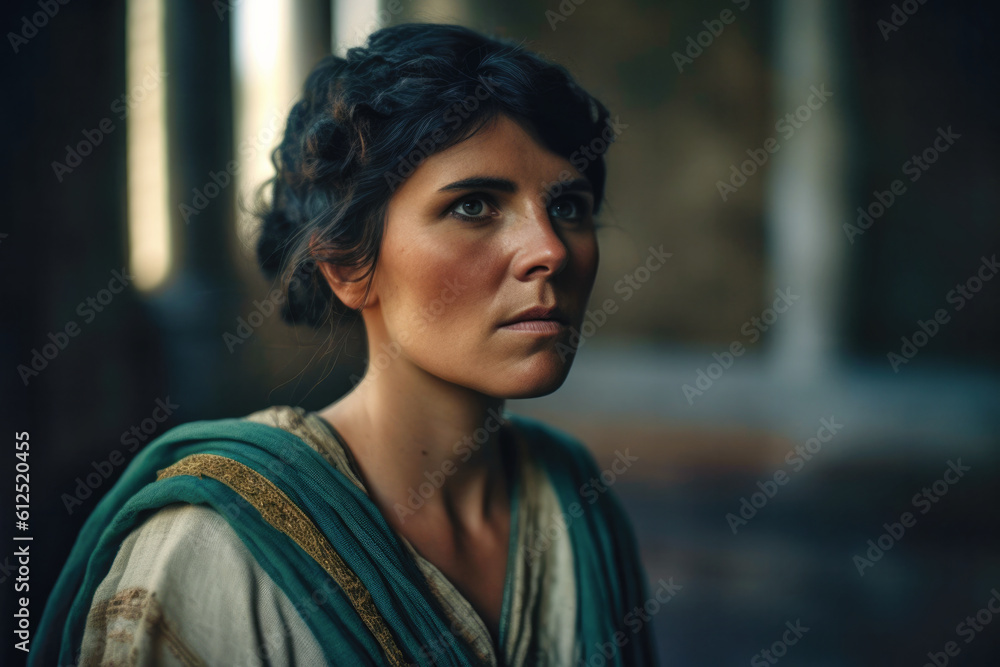 Daily life in ancient Rome. Portrait of a Roman woman (Generative AI ...