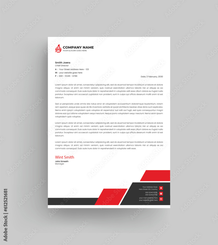Abstract Mortgage Letterhead Design Template Business Style Letterhead ...