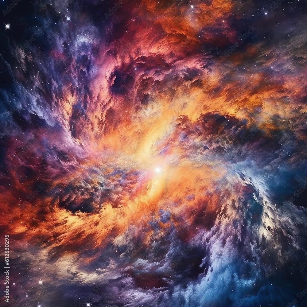 Space background with nebula and stars, Environment 360 HDRI map ...