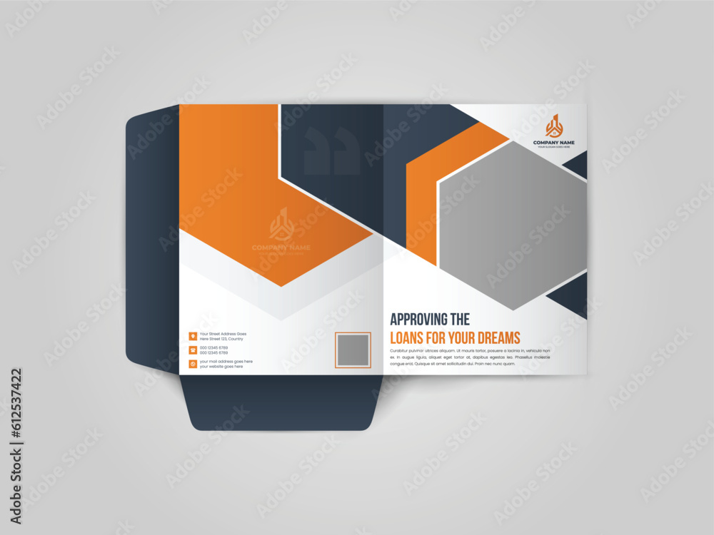Mortgage folder template design, Folder design, cover for catalog ...