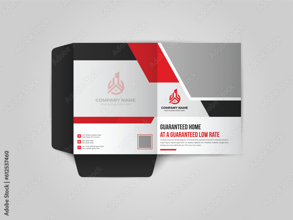 Mortgage folder template design, Folder design, cover for catalog ...