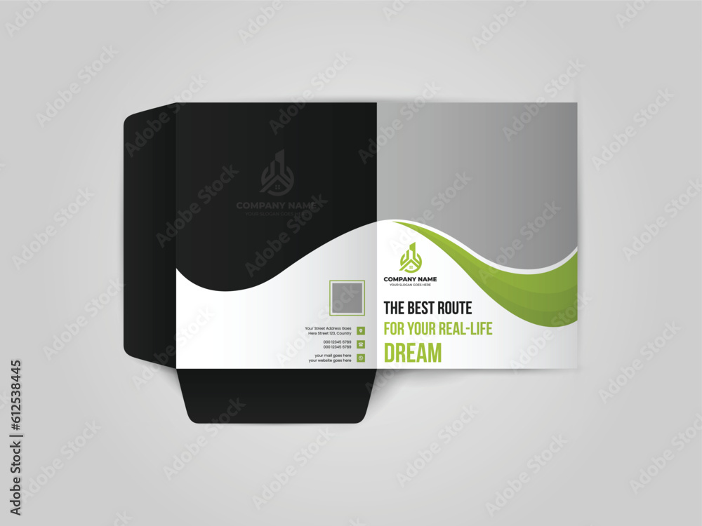 Mortgage folder template design, Folder design, cover for catalog ...