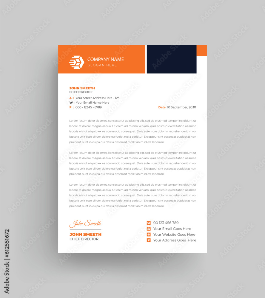 Moving Service Letterhead Design Template Modern Business Letterhead ...