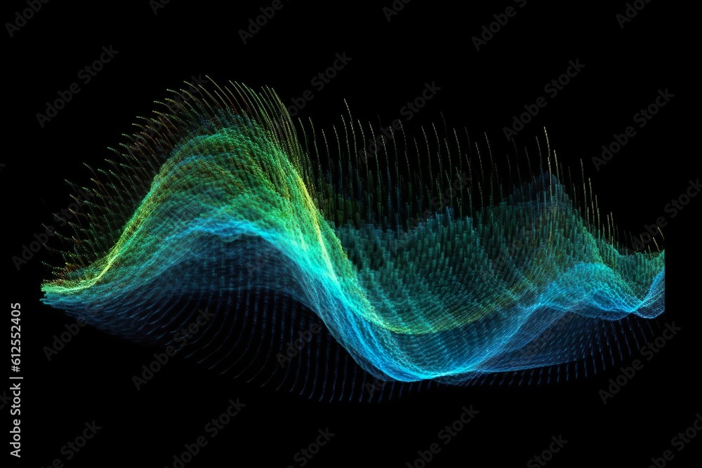 Dark Black Matte Cloth With Gradient Cathode Ray Display Rgb Color Displacement Chromatic