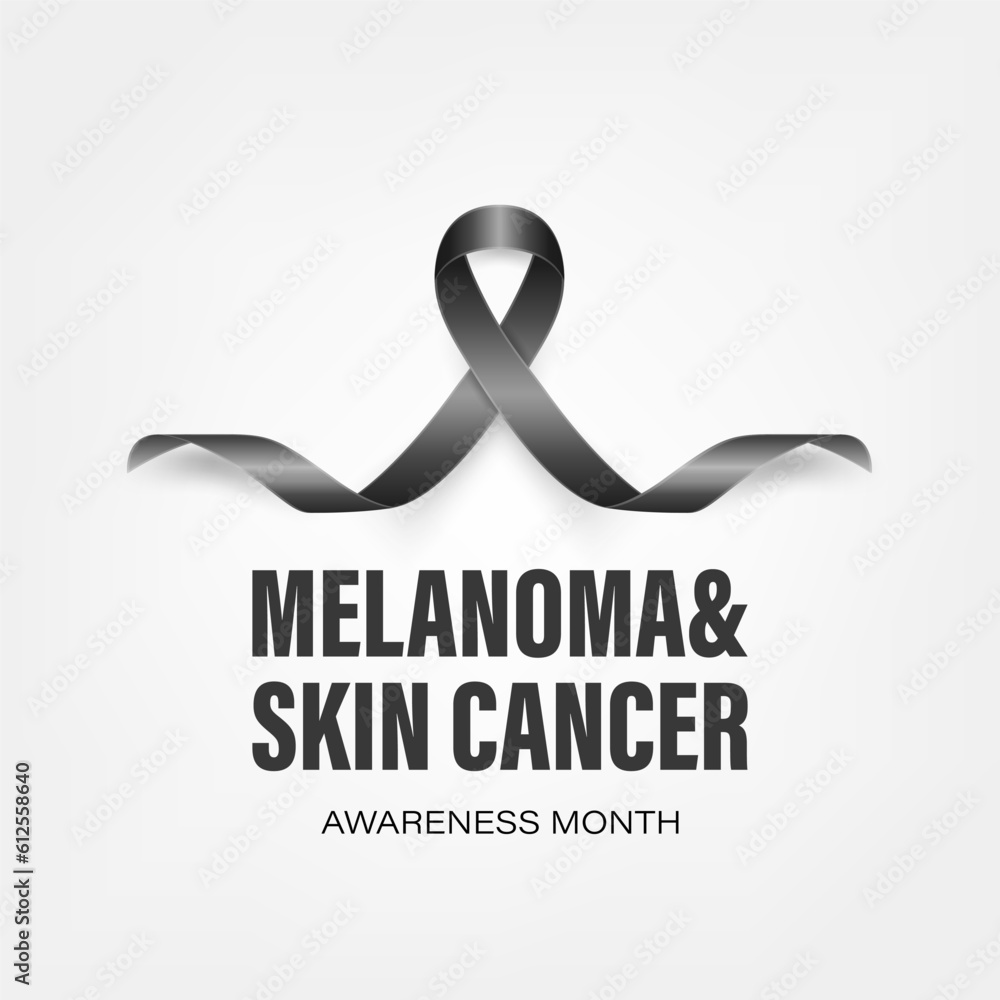 Melanoma, Skin Cancer Banner, Card, Placard with Vector 3d Realistic ...