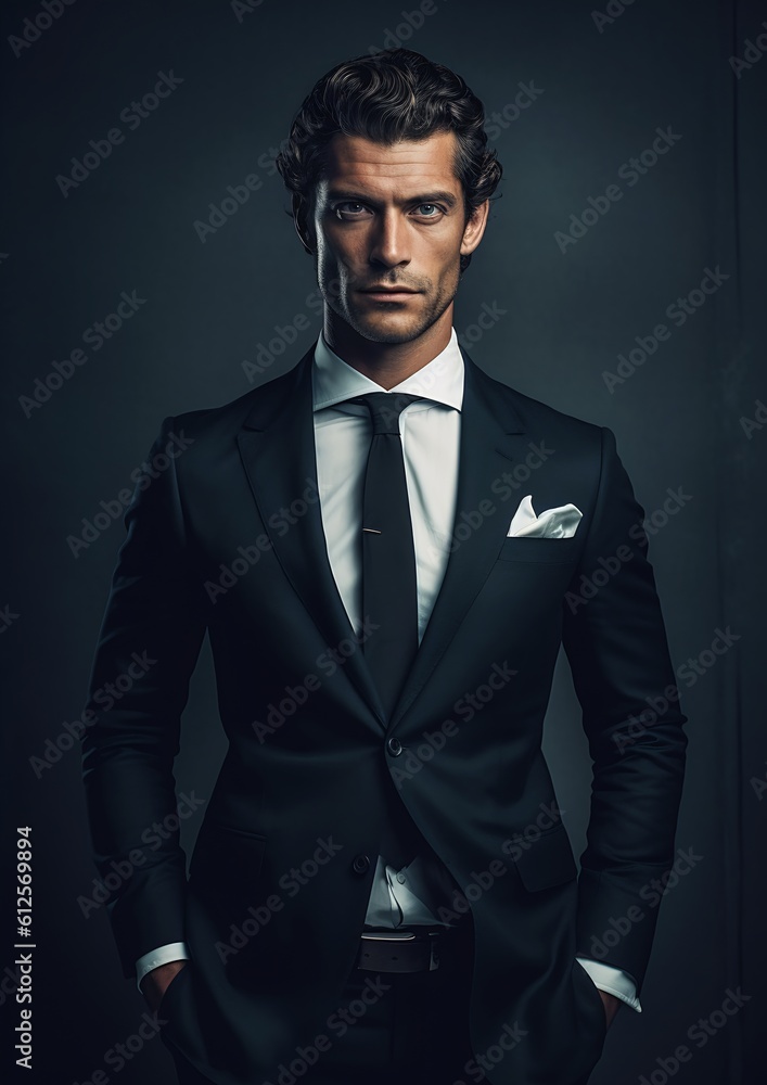 man suit tie poses curly hair soar beta city badass clothing curls ...