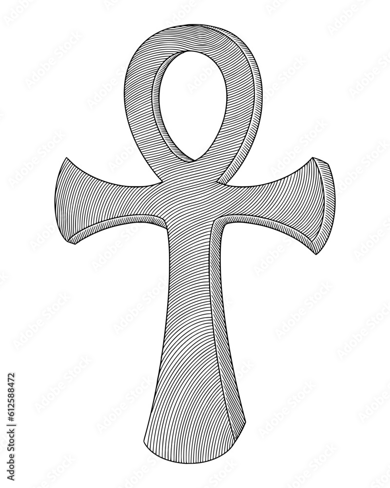Ankh cross, Vintage engraving drawing style illustration Stock Vector ...