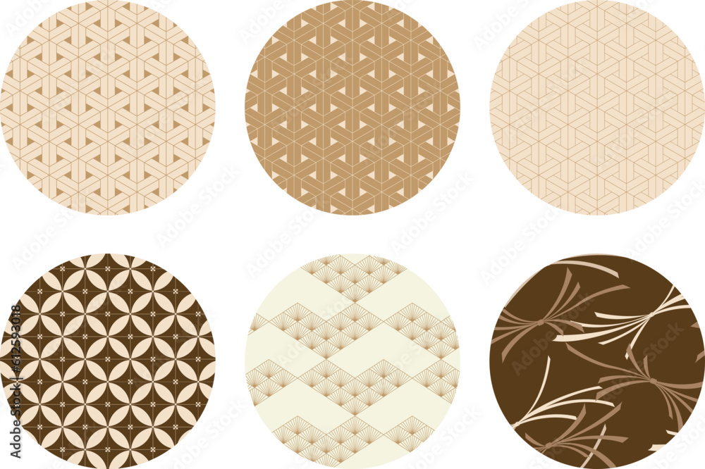 Japanese background vector with circle shape. Geometric pattern ...