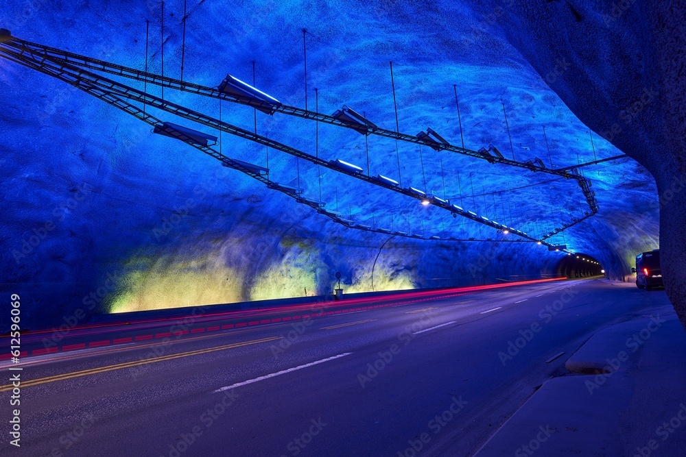 Laerdal tunnel, the longest road tunnel on earth Stock Photo | Adobe Stock