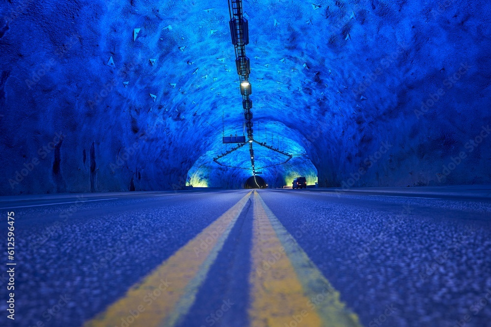 Laerdal tunnel, the longest road tunnel on earth Stock Photo | Adobe Stock