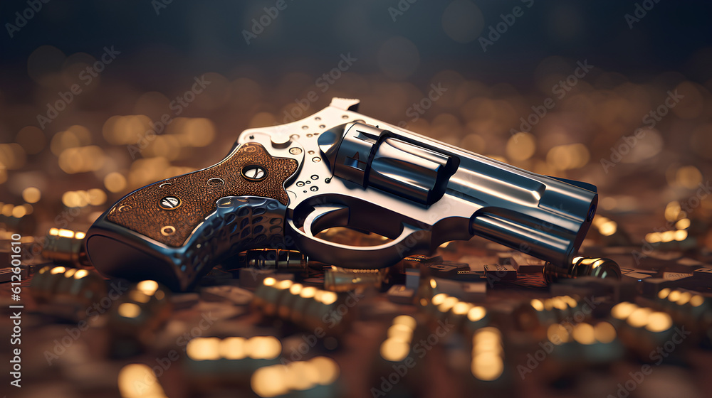 Beautifull Guns old and modern and golden background images made with ...