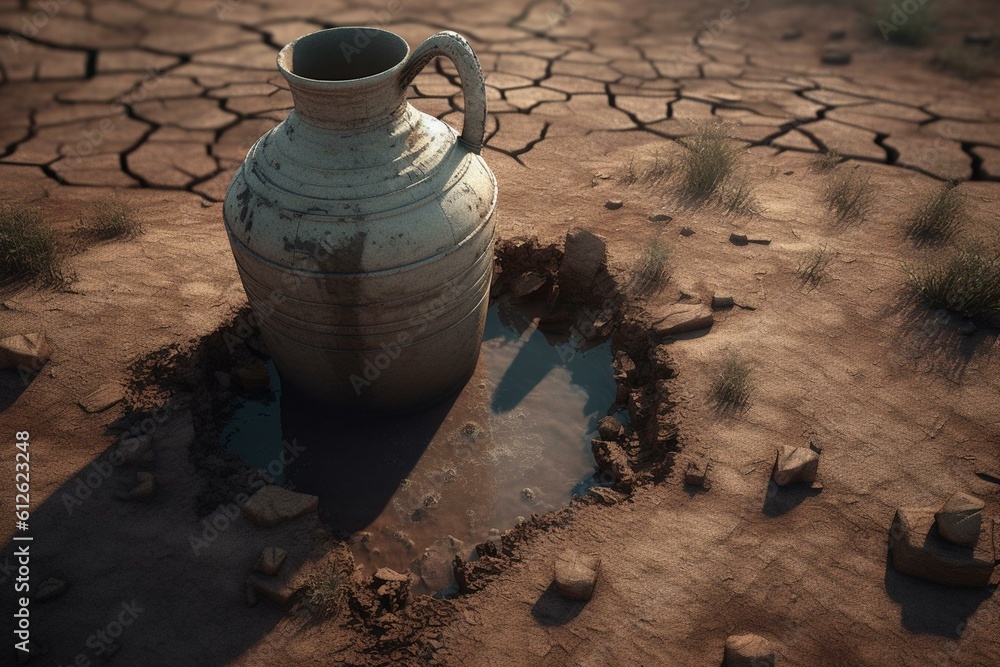 3D render depicting water crisis and drought in Georgia. Ideal for ...