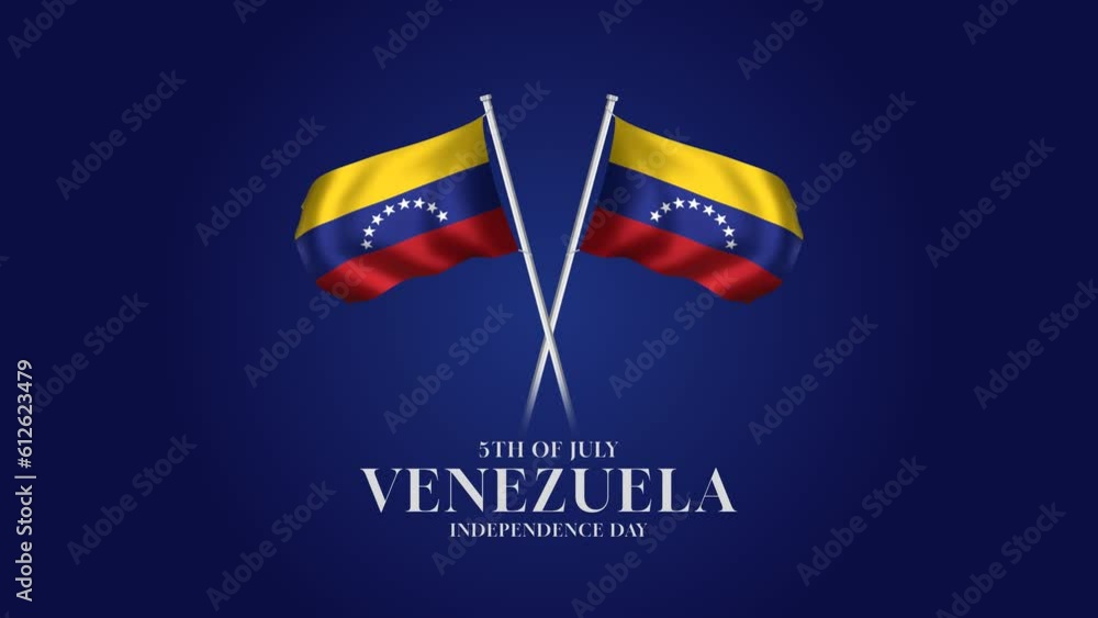Venezuela Independence day Animation concept. seamless loop animation ...