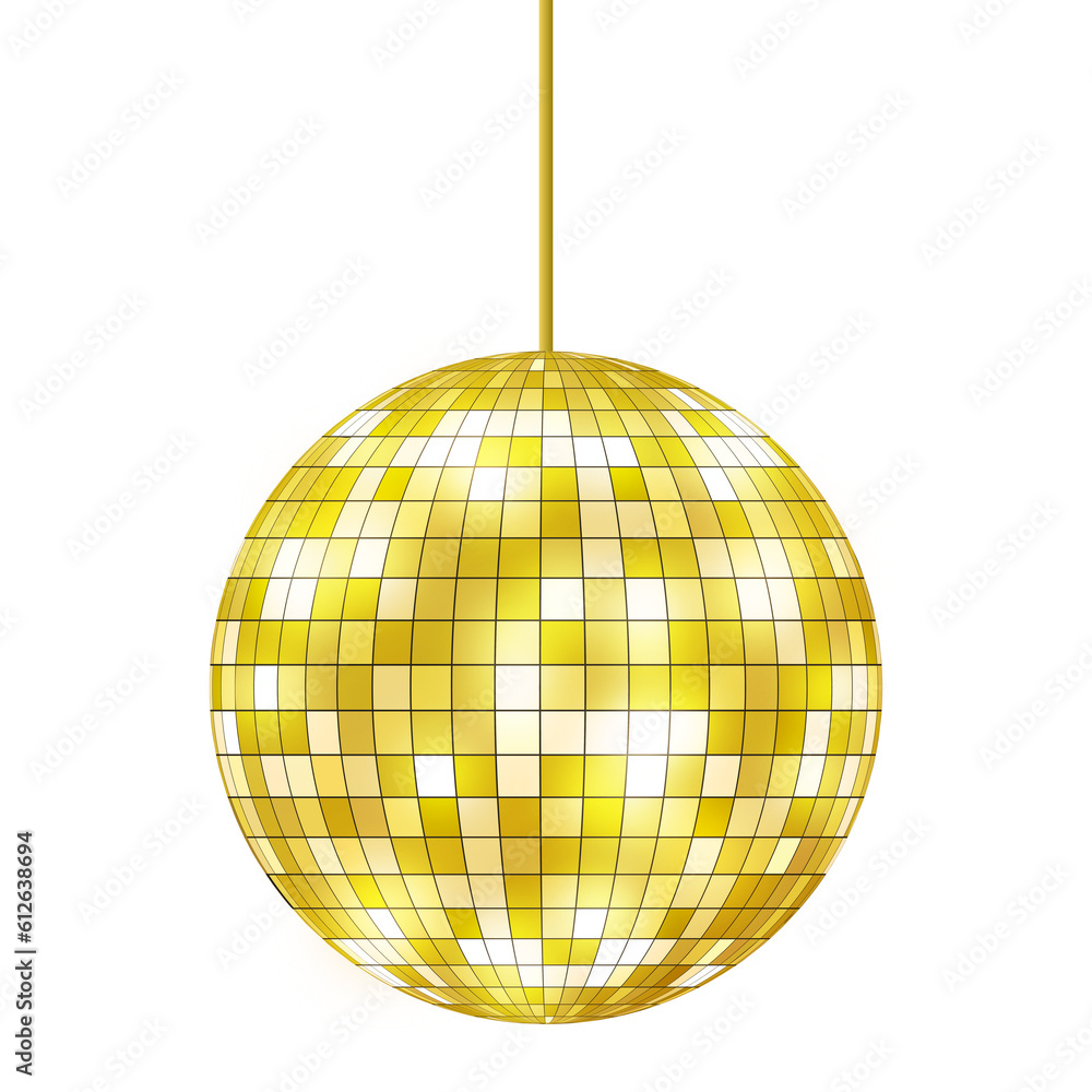 shine bright of golden disco ball or Gold luxury mirror disco ball ...
