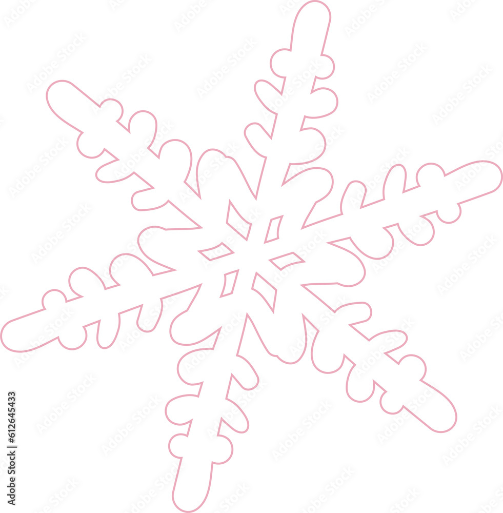 Snowflake in doodle style for design winter print. Hand draw snowflakes ...