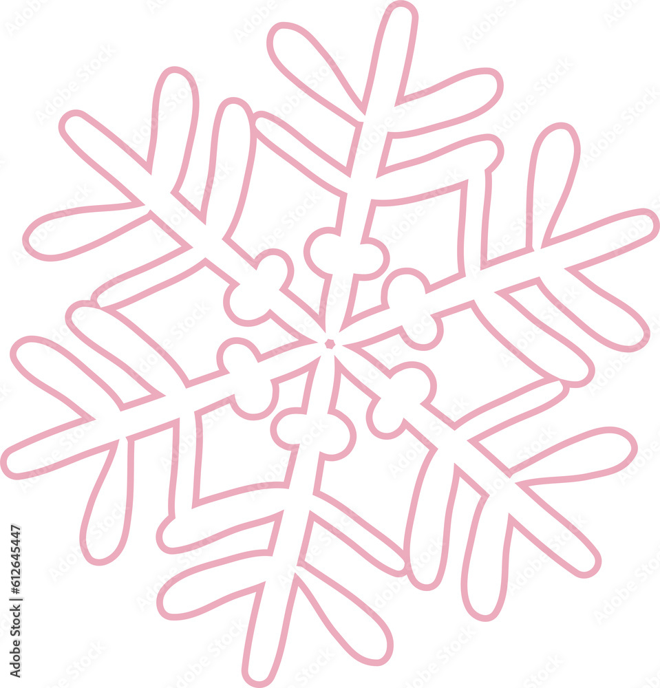 Snowflake in doodle style for design winter print. Hand draw snowflakes ...