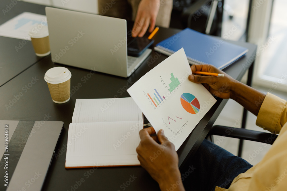 Anonymous executive chart business paperwork Stock Photo | Adobe Stock