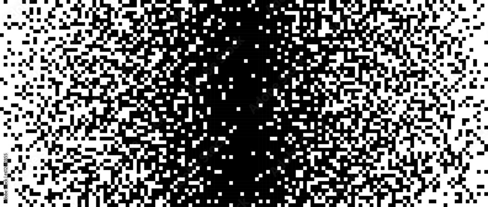 Pixelated halftone gradient texture. Fading pixel noise texture ...