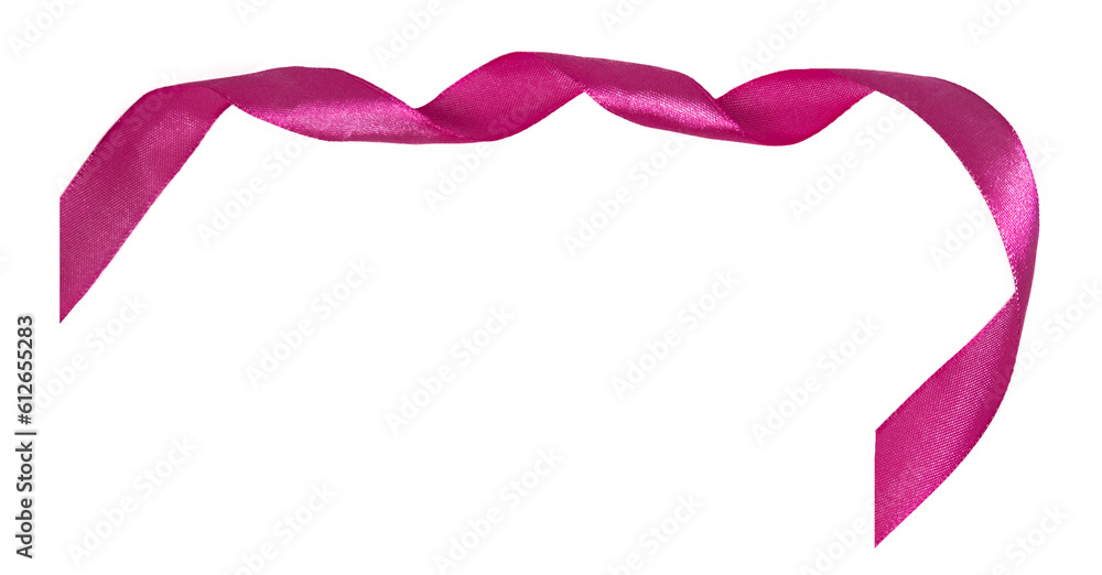 magenta ribbon isolated on transparent background, PNG image. Stock ...