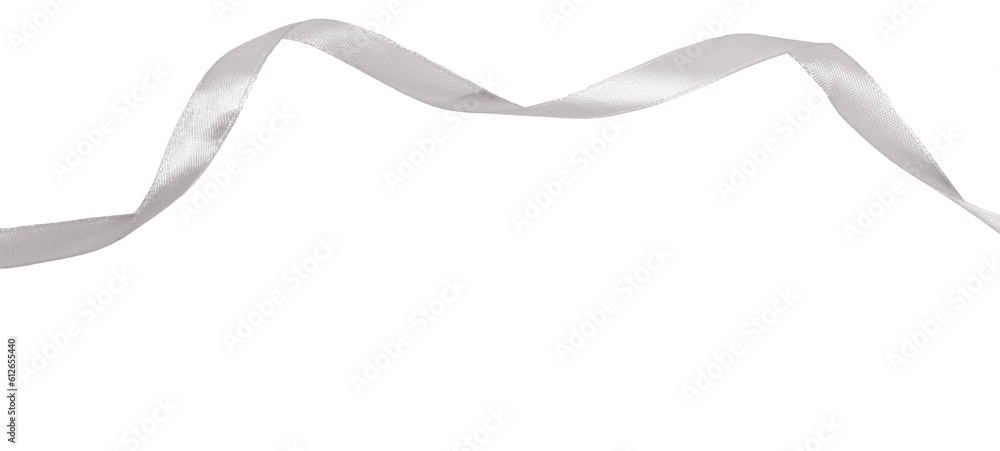 silver ribbon on transparent background, elements PNG image. Stock ...