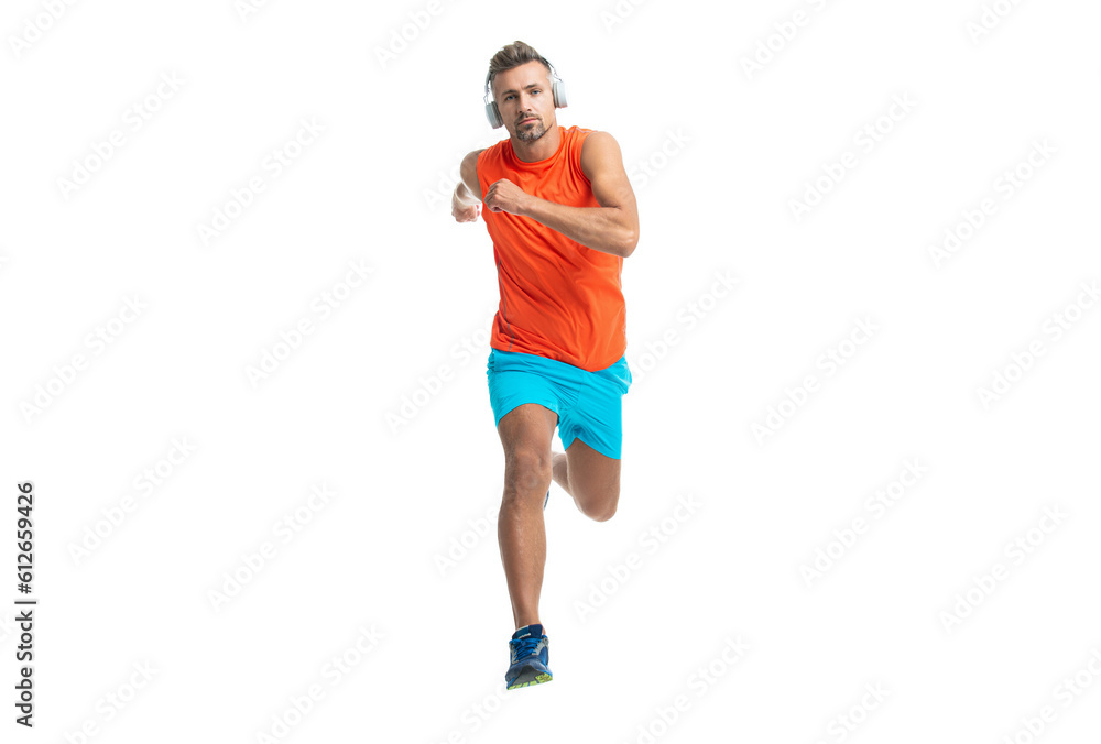 sport runner closer to the finish line after completing a marathon ...