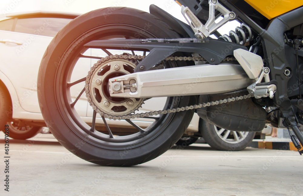 motorcycle fragment.rear wheel sports bike.motorcycle tyre big bike ...