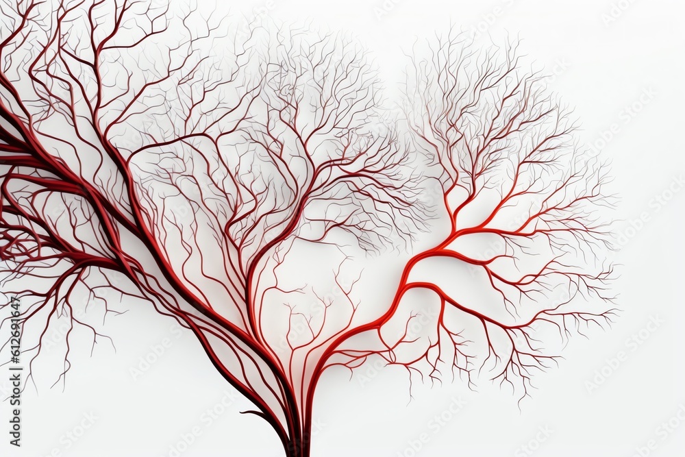 Blood vessels. Circulatory system. Veins and arteries. Generative AI ...