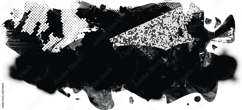 Grunge urban background. Vector. Textured banner . Futuristic digital ...