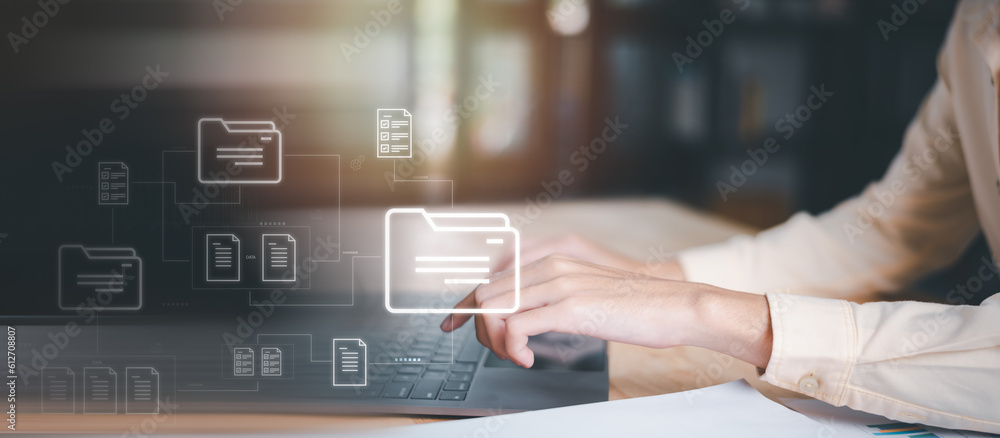 Accountant showing office document auditing concept ,plan review ...