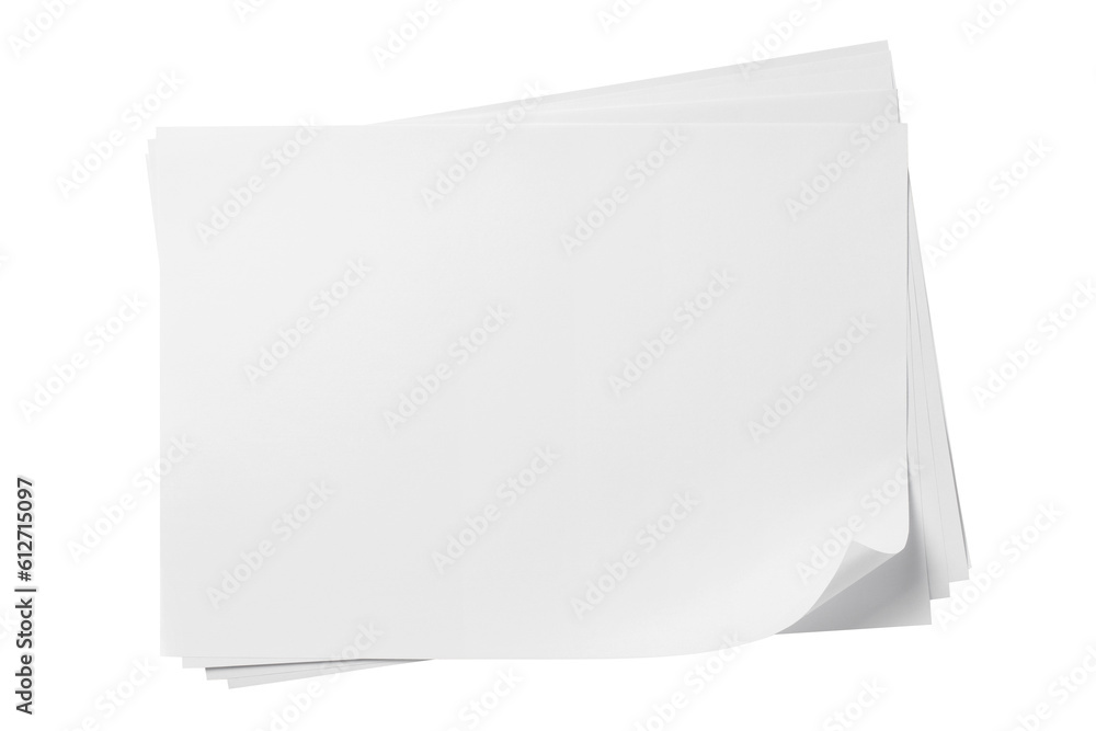 Stack of blank paper sheets, cut out Stock Illustration | Adobe Stock