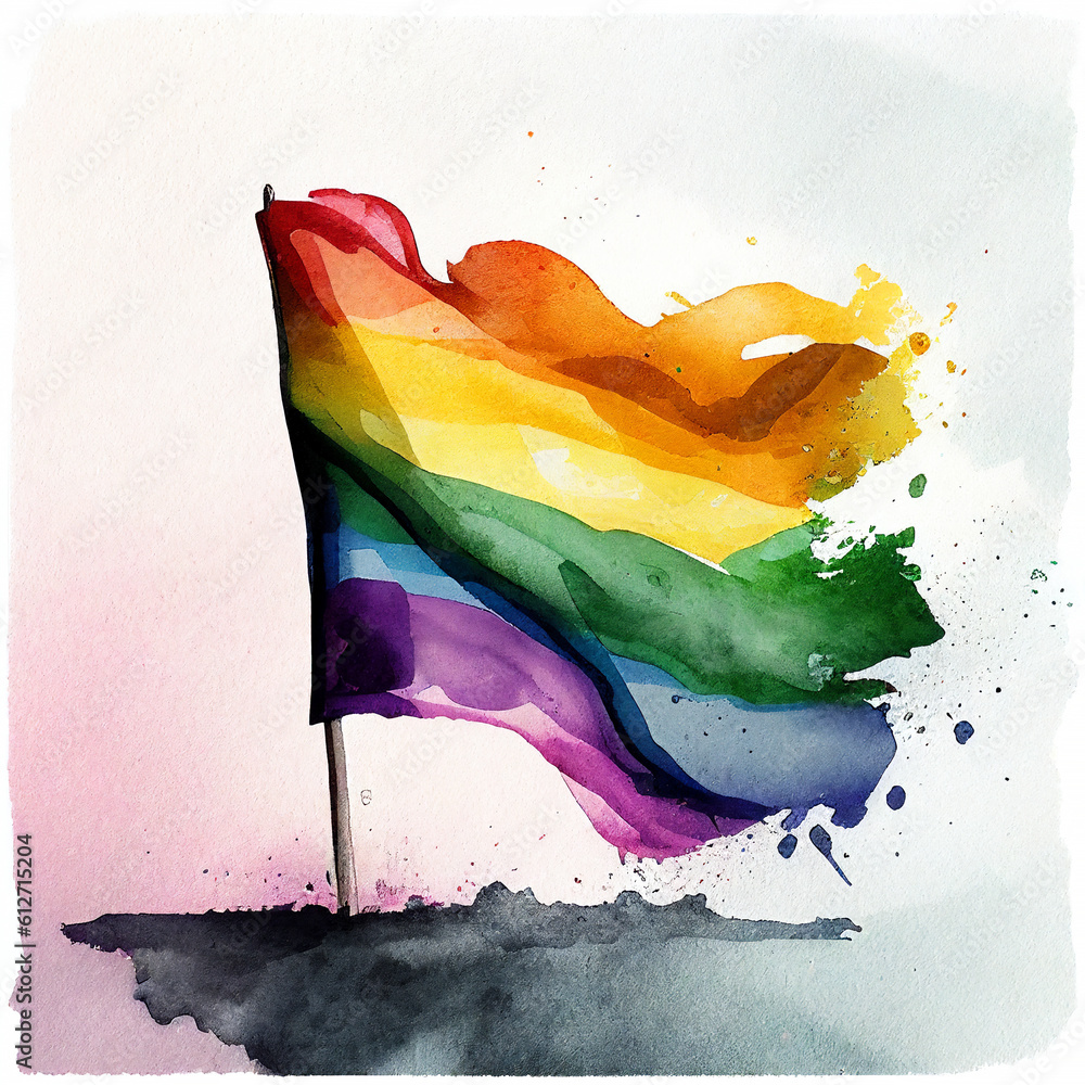 Abstract background colours of the Pride flag, the rainbow symbol of ...