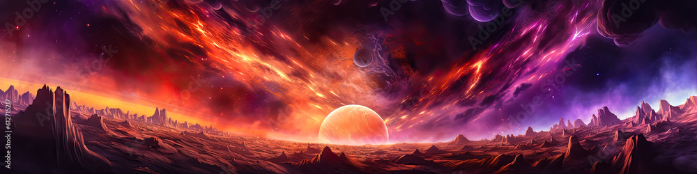 comet in this brightly colored clip, in the style of dark white and ...