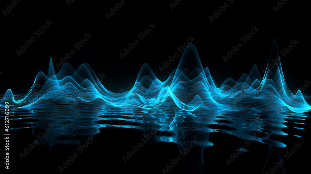 Audio soundwave scope signal as an abstract background depicting a sampled music sound wave ...