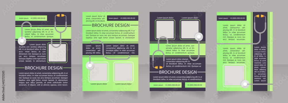 Clinical tests preparation blank brochure layout design. Vertical ...