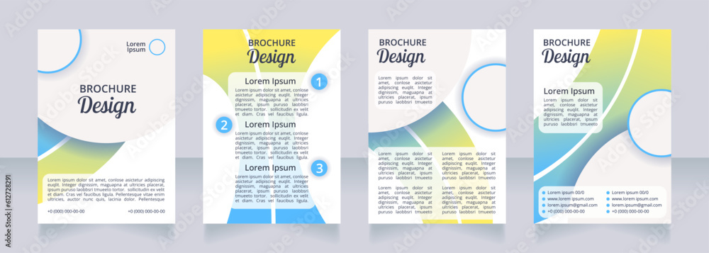Essential nutrients for healthy life blank brochure layout design ...