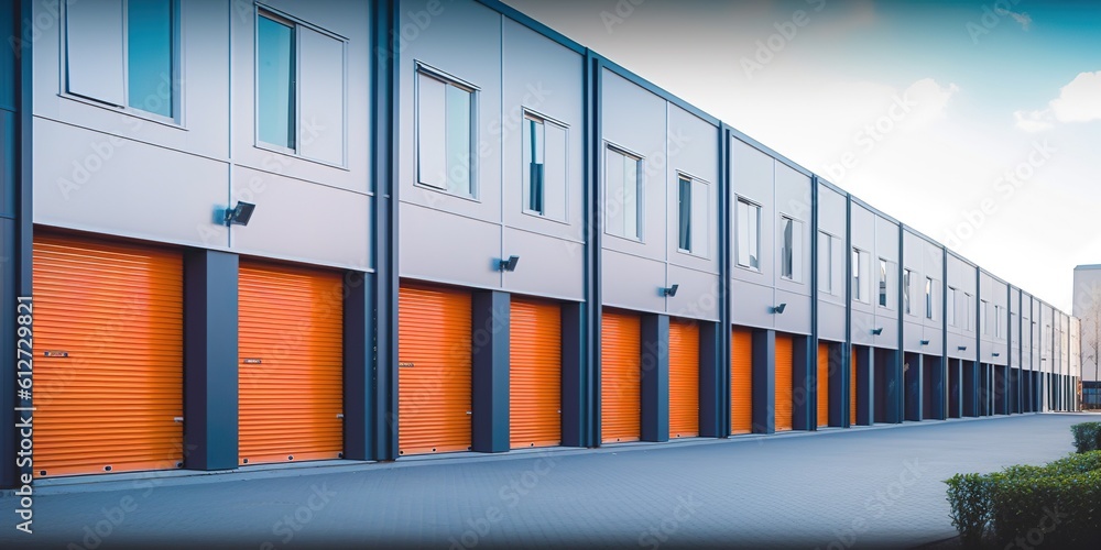 Generative AI, Mini colorful metal self storage facilities rental units ...