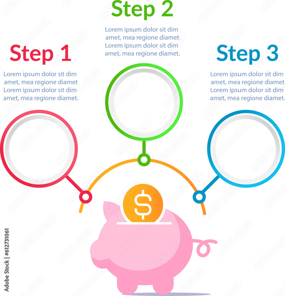 Personal finance infographic chart design template. Abstract infochart ...