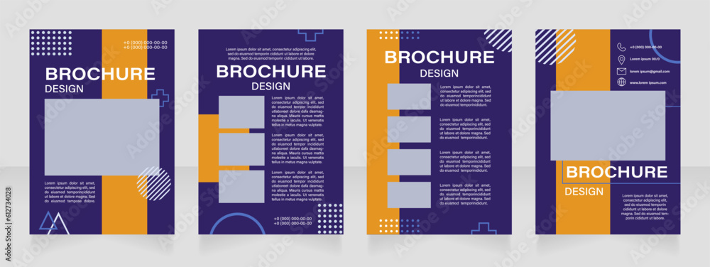 Image editing software tutorial blank brochure layout design. Vertical ...