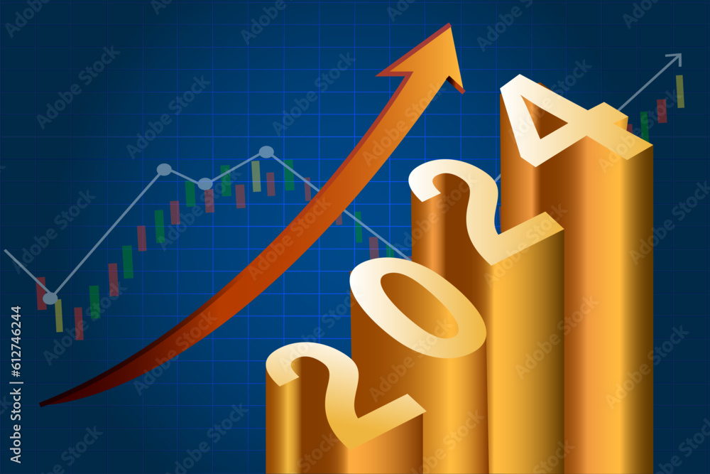 Creative concept and Futuristic resolution plan for 2024 new year. 2024 ...