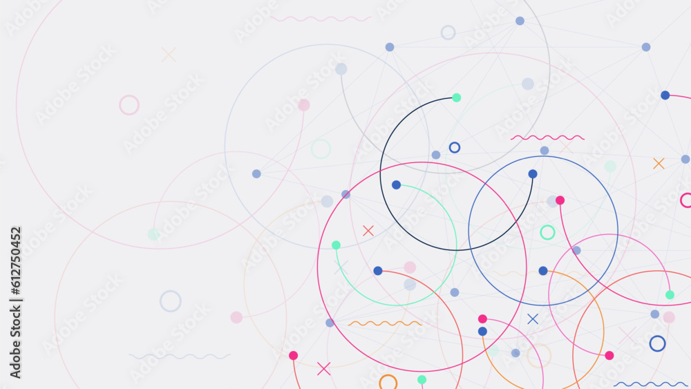 Plexus circles connection with connecting dots and lines for global communication, big data ...
