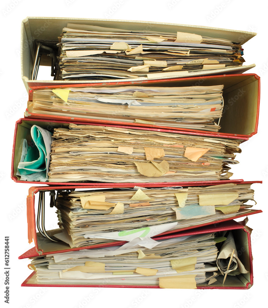 messy file folders,red tape, bureaucracy,aministration,business concept ...