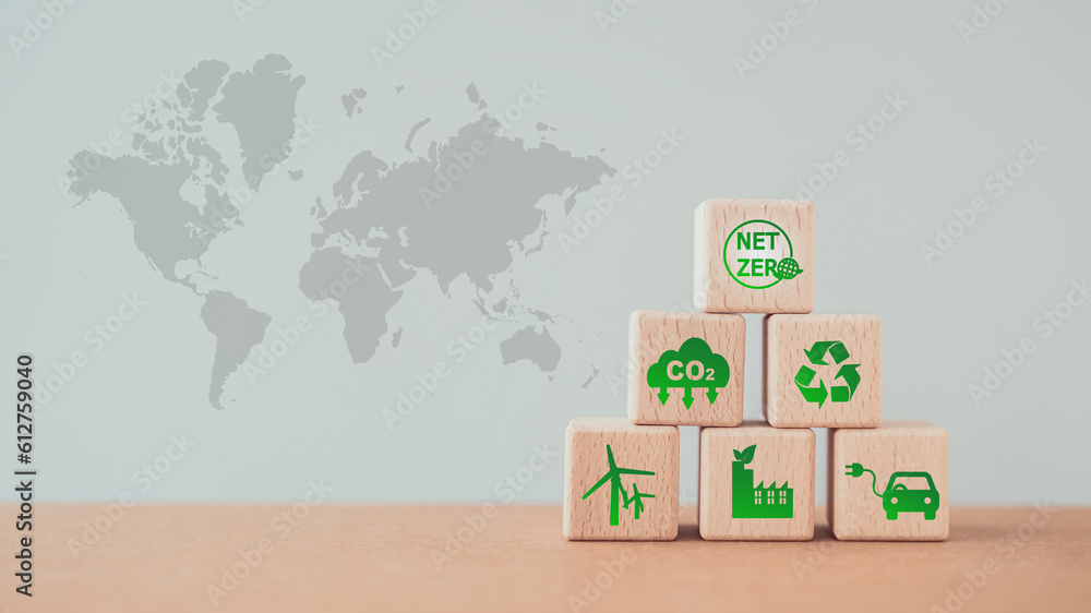 Carbon neutral and net zero concept natural environment Climate-neutral ...