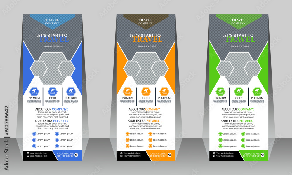 Travel and tourism standee and modern travel business company standee ...