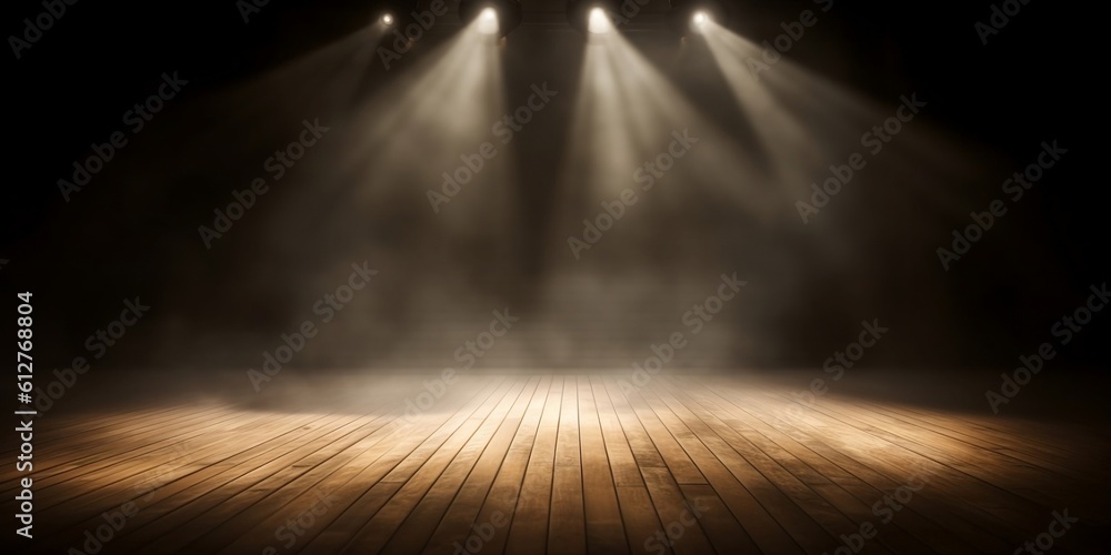 Immerse yourself in an ethereal world: empty dark stage transformed ...