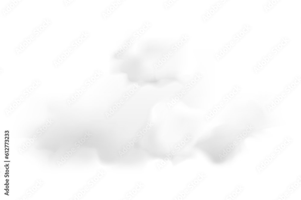 Realistic white cloud with transparency. Png clipart isolated on ...