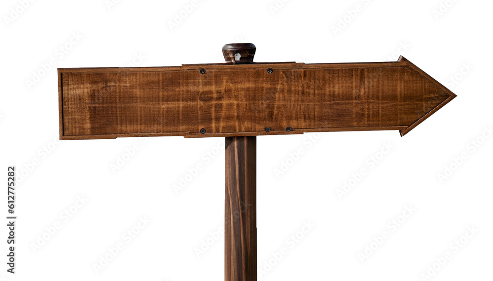 Brown wooden sign for directions, shop sign. Signpost and billboards ...