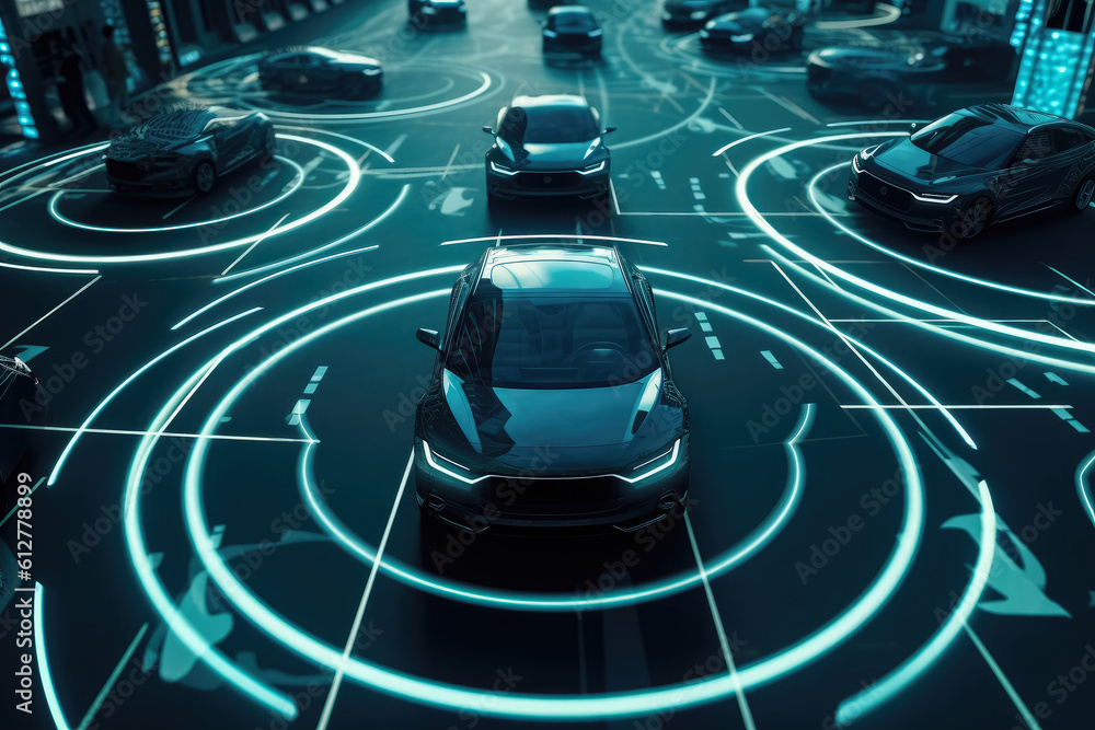 Modern smart car technology intelligent system using Heads up display ...