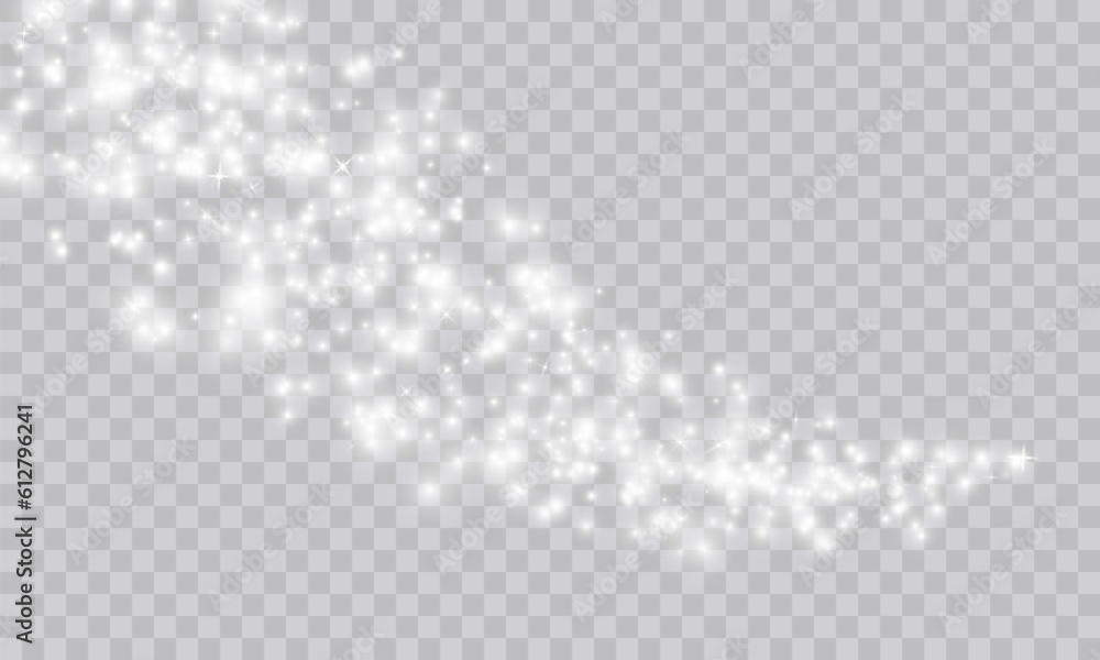 White png dust light. Bokeh light lights effect background. Christmas ...