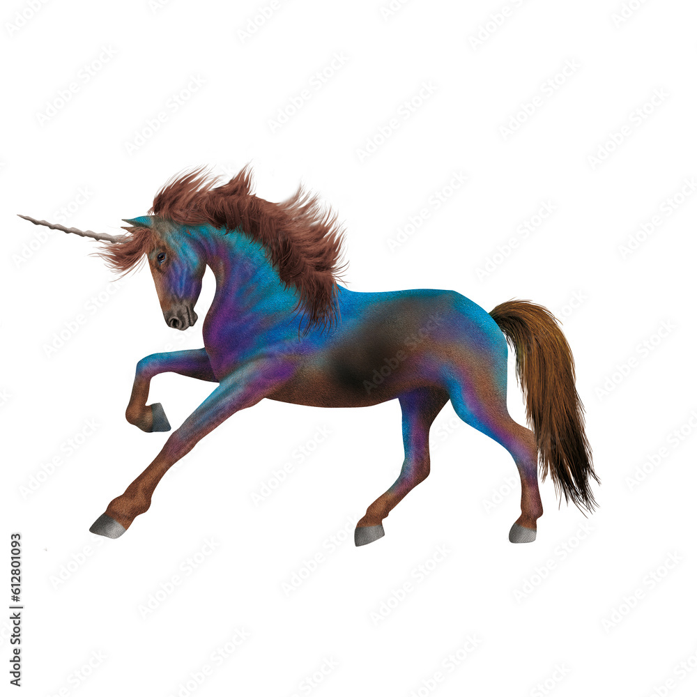 cheval, bleu, licorne, illustration, étalon, animal, silhouette ...