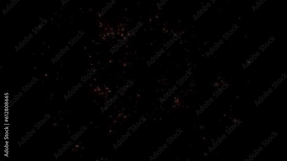 Abstract Sets of optical flare fire particle burst spark explosions for screen project overlay ...